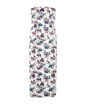 EMILIA WICKSTEAD Satin Midi Dress - White