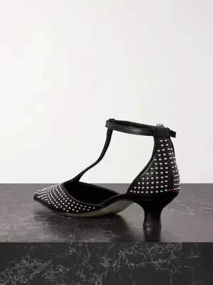 AeydĒ Studded Leather Pumps