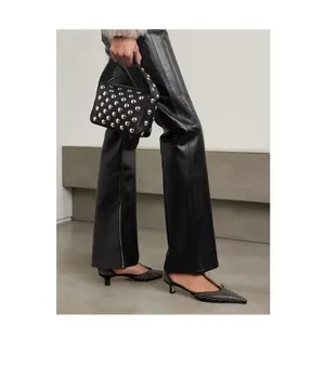 AeydĒ Studded Leather Pumps