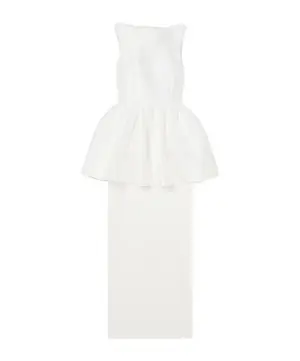 Solace Alda Ruffled Maxi Dress - White