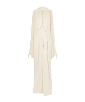 Johanna Ortiz Tasseled Satin-jacquard Halterneck Maxi Dress - No
