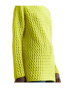 THE ELDER STATESMAN Openwork Knit Cashmere Turtleneck Sweater