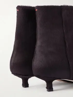 AeydĒ Solid Color Calf Hair Ankle Boots