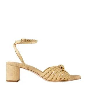 LOEFFLER RANDALL Knotted Raffia Sandals - No