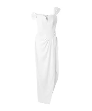 Alex Perry Asymmetric Off-the-shoulder Crepe Gown - No