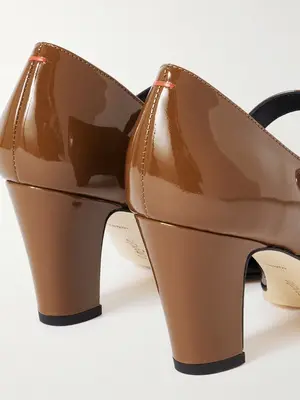 AeydĒ Two Tone Patent-leather Mary Jane Pumps