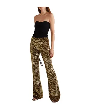 Michael Kors Sequined Georgette Flared Pants