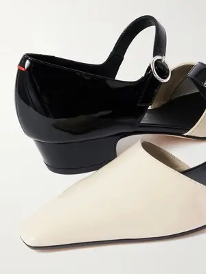 AeydĒ Two-tone Patent-leather Mary Jane Pumps