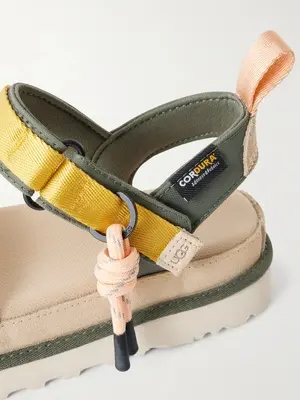 UGG Color Block Sandals With Cord Tassel