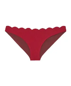Marysia Reversible Scalloped Seersucker Bikini Briefs - No