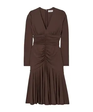 Michael Kors Pleated Stretch-jersey Midi Dress