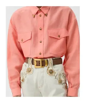 Versace Square Buckle Leather Belt