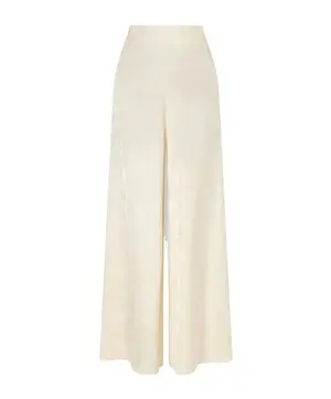 Johanna Ortiz Satin Jacquard Wide-leg Trousers - No