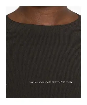 Alexander Wang Ribbed Short-sleeve T-shirt - No