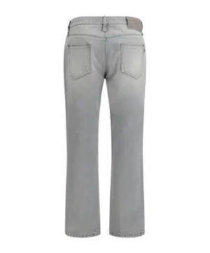 Ermanno Scervino Distressed Logo Patch Straight Leg Pants