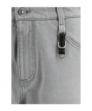 Ermanno Scervino Distressed Logo Patch Straight Leg Pants
