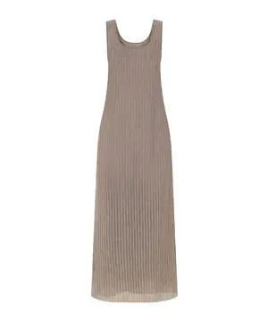 KALLMEYER Isadora Striped Linen Maxi Dress - Gray