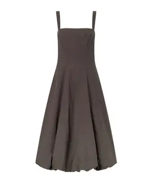 Proenza Schouler Cotton-poplin Midi Dress - Brown