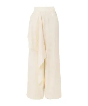 Johanna Ortiz Palm Motif Satin Straight-leg Pants - No
