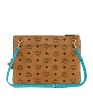 Mcm Medium Visetos Logo-print Pouch