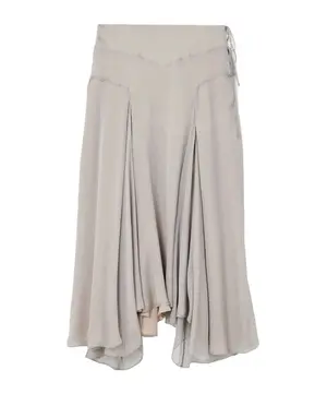 KALLMEYER Asymmetrical Pleated Silk-chiffon Skirt - No