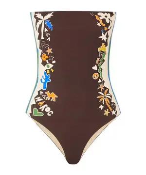 ALEMAIS Printed Swimsuit - Red
