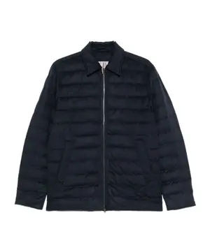Herno Zip-up Collared Padded Jacket - Blue