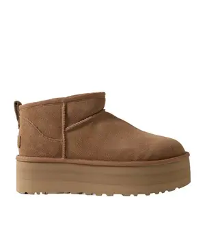 UGG Mini Platform Shearling Boots - Brown