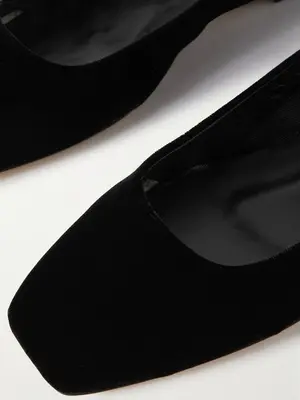 AeydĒ Velvet Mary Jane Ballet Flats