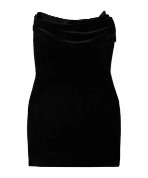 Alex Perry Velvet Strapless Dress - Black