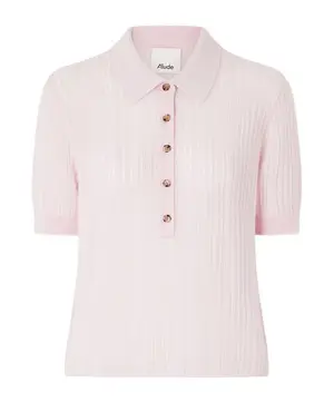 ALLUDE Ribbed Short-sleeve Top - No