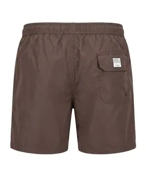 Fedeli Drawstring-waist Logo-patch Swim Shorts - No