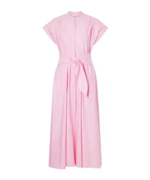 Saloni Belted Cotton Midi Dress - No
