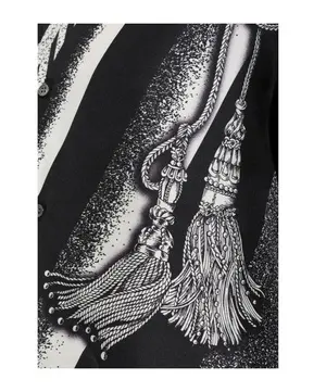Versace Tassel-print Silk Shirt