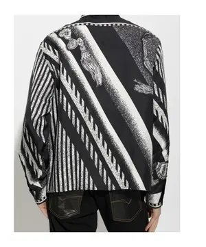 Versace Tassel-print Silk Shirt