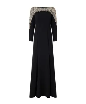 Jenny Packham Embellished Jersey Gown