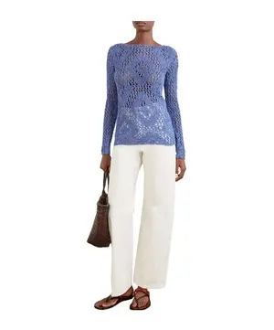 THE ELDER STATESMAN Cashmere And Linen-blend T-shirt