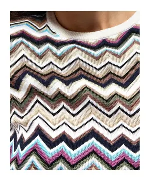 Missoni Zig Zag Motif Long Sleeve Maxi Dress