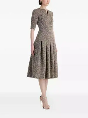 Oscar De La Renta Tweed Midi Dress