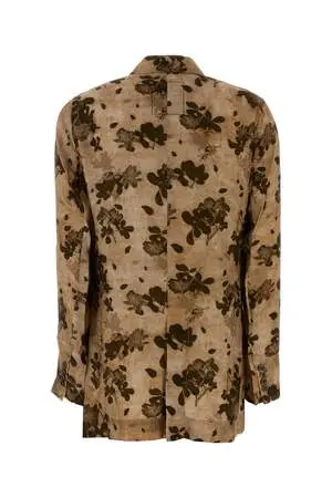 UMA WANG Printed Satin Khloe Blazer