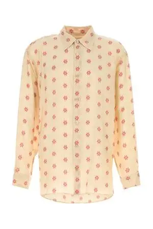 Dries Van Noten Printed Cupro Croom Shirt - White