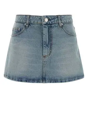 AMI Paris Denim Mini Skirt - Blue