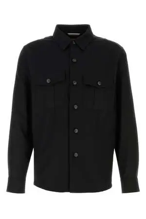 Canali Wool Shirt - Black