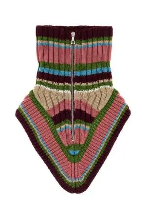 Dries Van Noten Embroidered Wool Morriso Neckwarmer - White