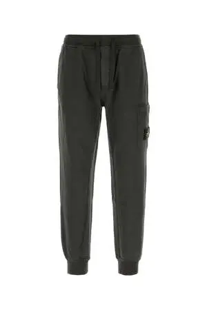 Stone Island Charcoal Cotton Joggers - Grey