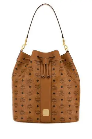 Mcm Visetos Print Canvas Dessau Bucket Bag