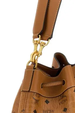 Mcm Visetos Print Canvas Dessau Bucket Bag