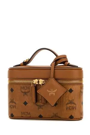 Mcm Printed Canvas Aren Handbag