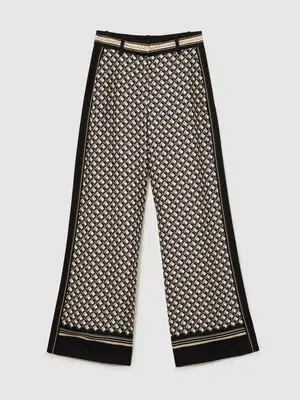 REISS Carmine Scarf-print Wide-leg Trousers