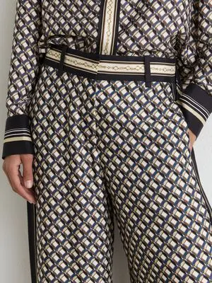 REISS Carmine Scarf-print Wide-leg Trousers